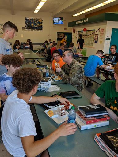 North Syracuse Junior High students spend lunch period learning from ...